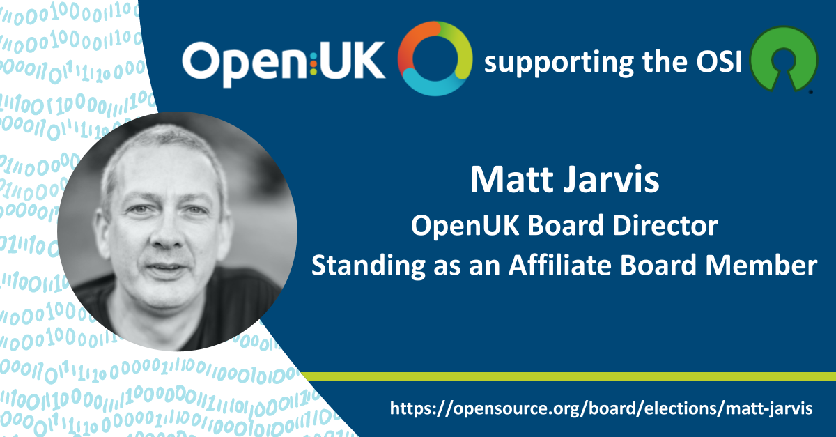 Matt Jarvis - OSI Board Election Video - OpenUK